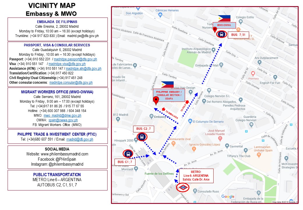 Contact Us | Philippine Embassy Madrid