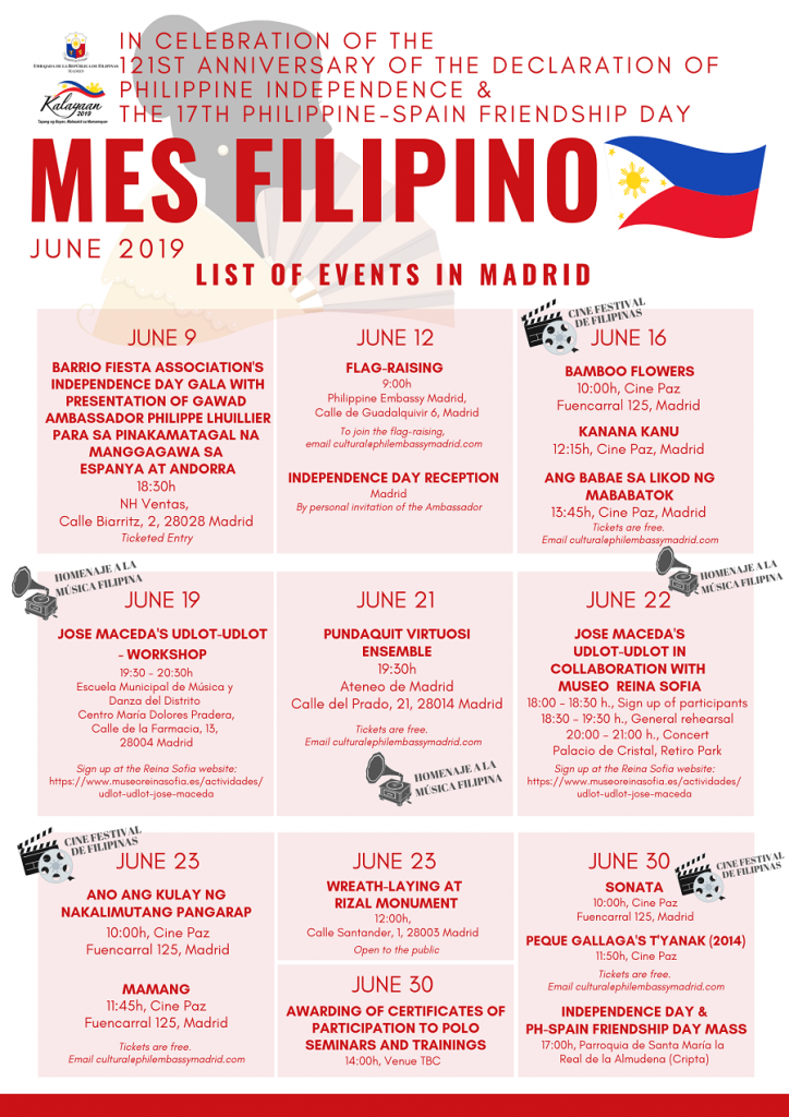 Mes Filipino Events in Madrid! | Philippine Embassy Madrid